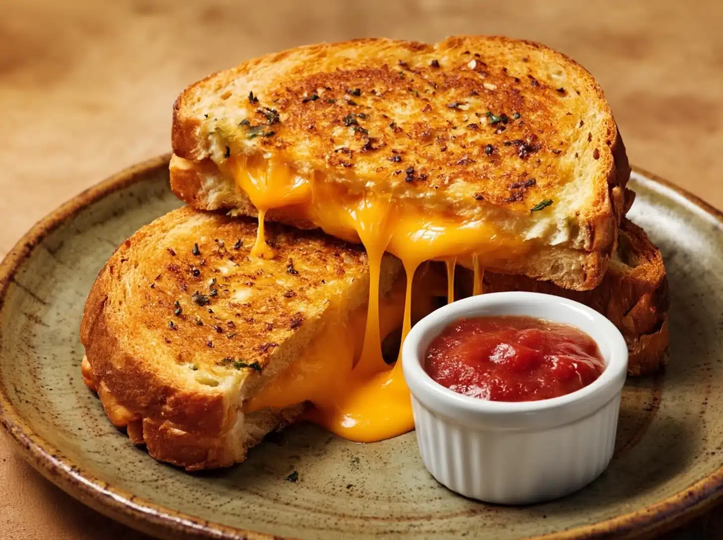 Garlic Bread Grilled Cheese – 6-Minute Cheesy Delight